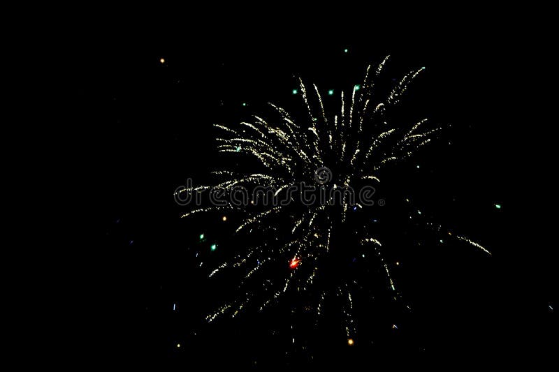 Colorful Fireworks Exploding Against a Dark Night Sky Stock Image ...