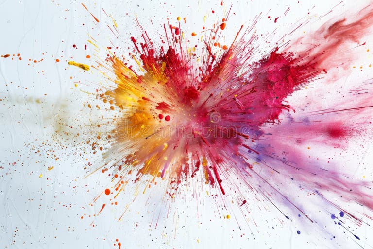 Colorful Fireworks Exploding Against a Transparent White Canvas Stock ...