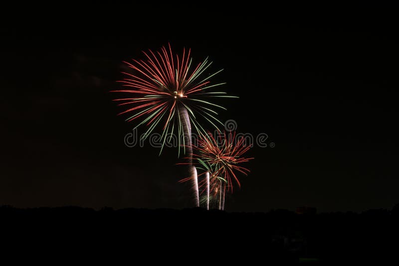 Colorful Fireworks Exploding in the Dark Night Sky 67 Stock Photo ...