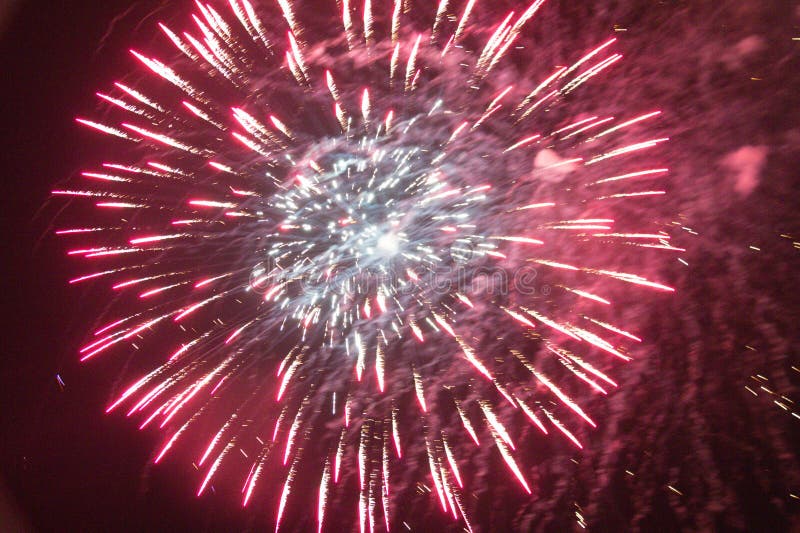 Colorful Fireworks Exploding in a Dark Night Sky-celebration and Light ...