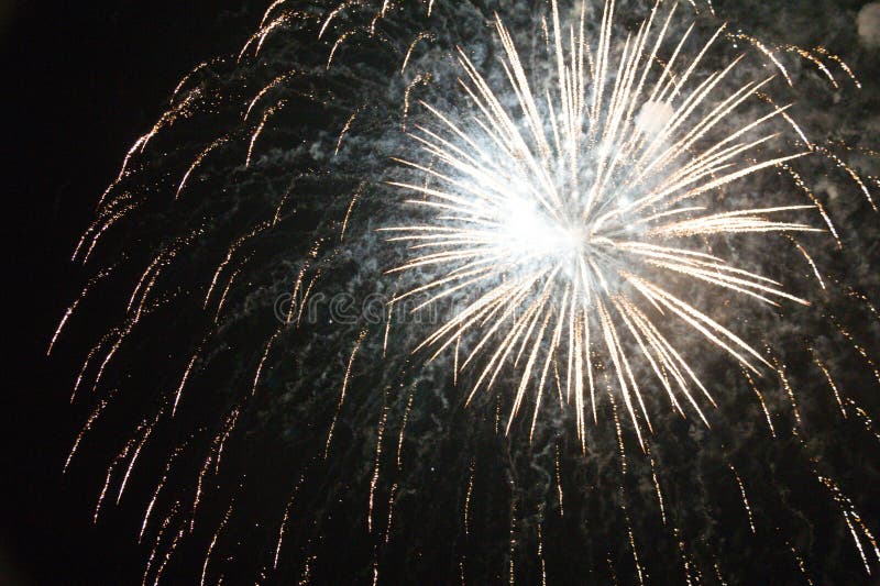 Colorful Fireworks Exploding in a Dark Night Sky-celebration and Light ...