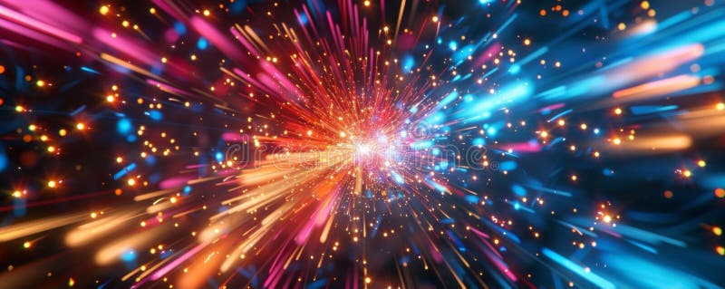 Colorful Fireworks Exploding in the Dark Sky, Painting a Mesmerizing ...