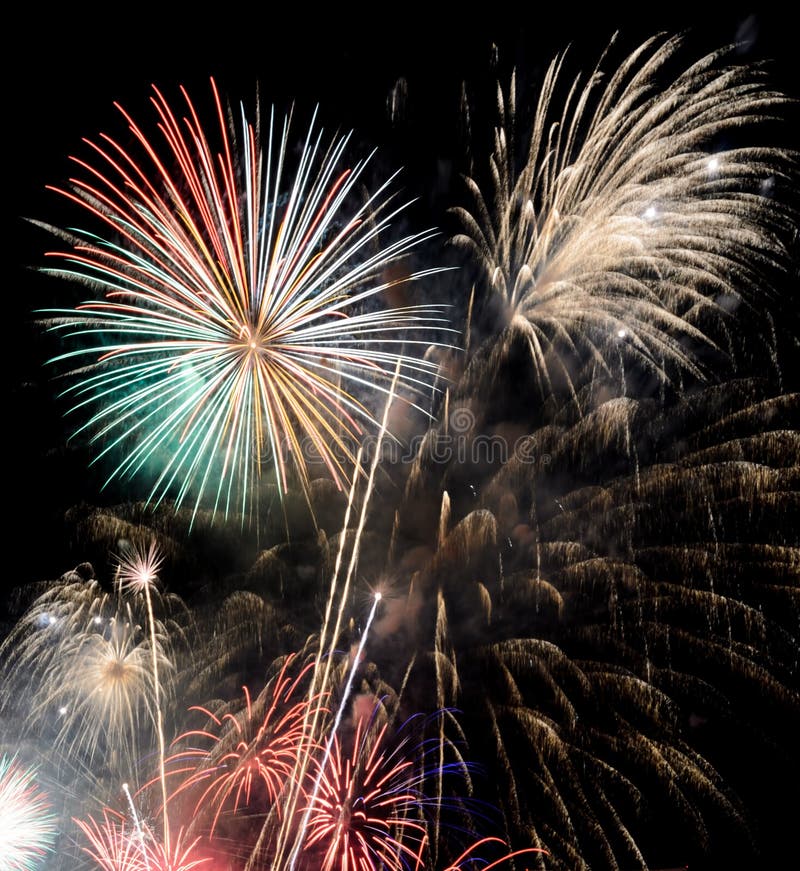 Colorful fireworks stock photo. Image of black, celebration - 46871936
