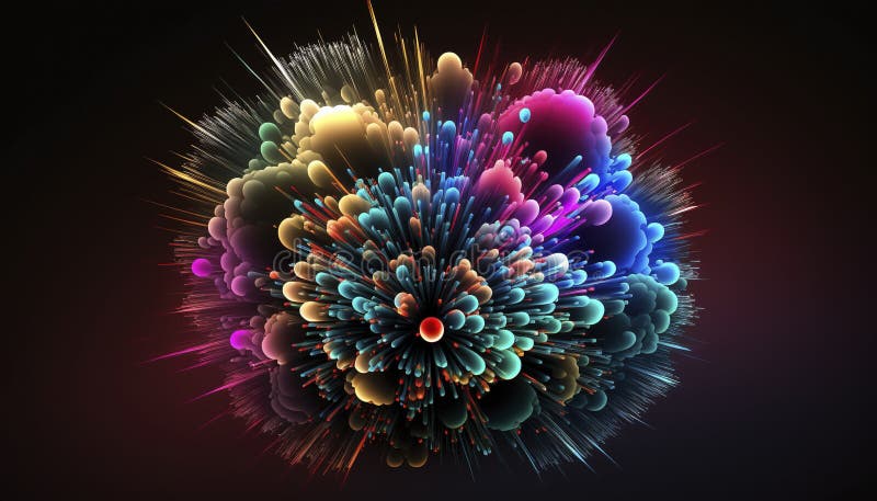 Colorful Fireworks Exploding in the Night Sky Stock Photo - Image of ...