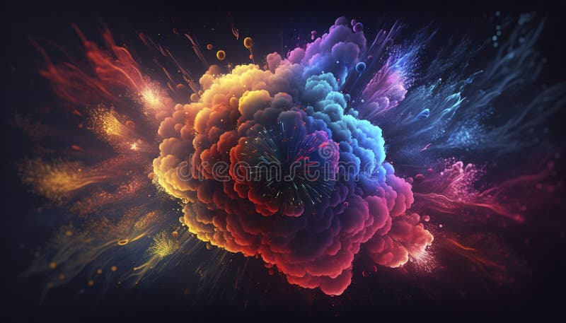 Colorful Fireworks Exploding in the Night Sky Stock Image - Image of ...