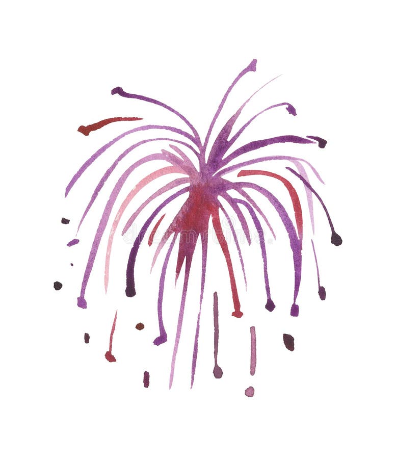Fireworks Watercolor Stock Illustrations – 1,228 Fireworks Watercolor ...