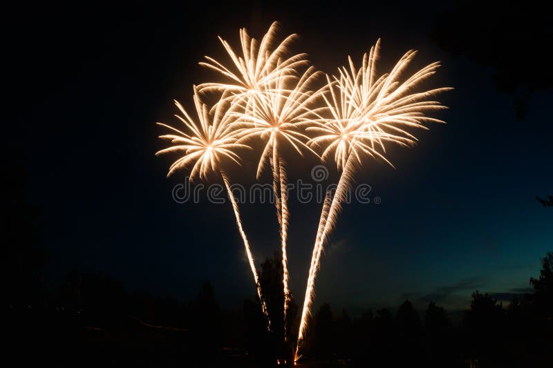Colorful Fireworks Lights on the Night Sky Background Stock Image ...