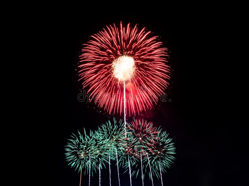 Colorful fireworks stock photo. Image of night, long - 32219364