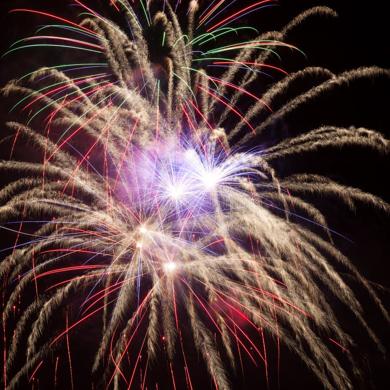 Colorful fireworks stock image. Image of anniversary - 32524621