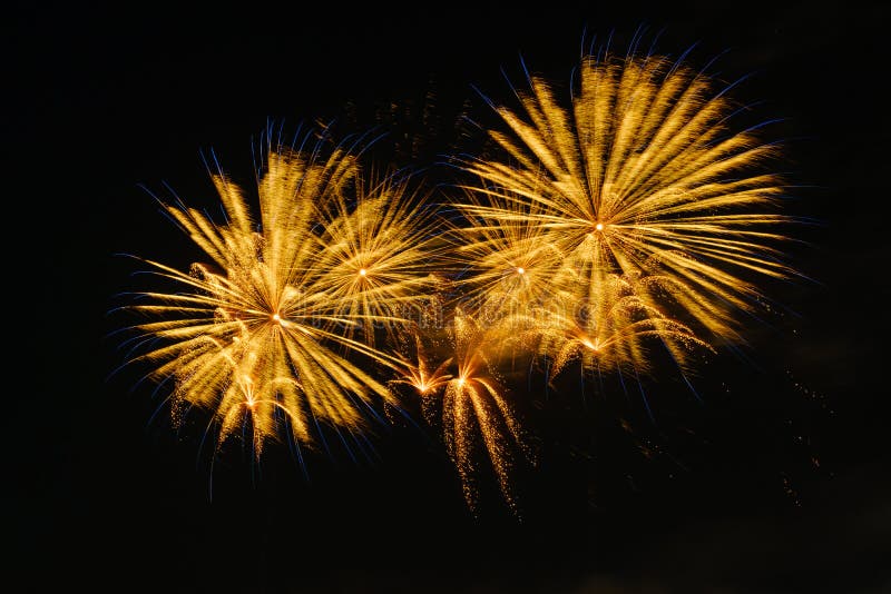 Colorful Fireworks in Night Sky Stock Photo - Image of event, christmas ...