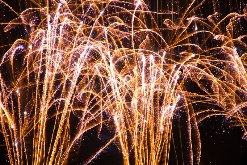 Colorful Fireworks Over a Night Sky Stock Photo - Image of magic, dark ...