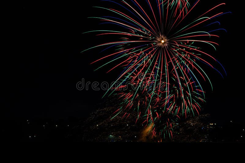 Colorful Fireworks Show in the Sky during Night Time Stock Image ... Colorful Fireworks Show in the Sky during Night Time Stock Image ...