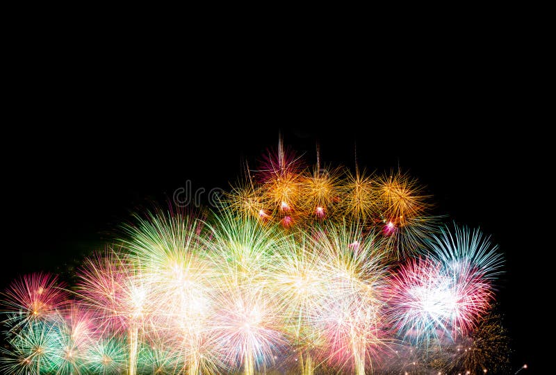 Colorful Fireworks of Various Colors, Stock Photo - Image of colors ...