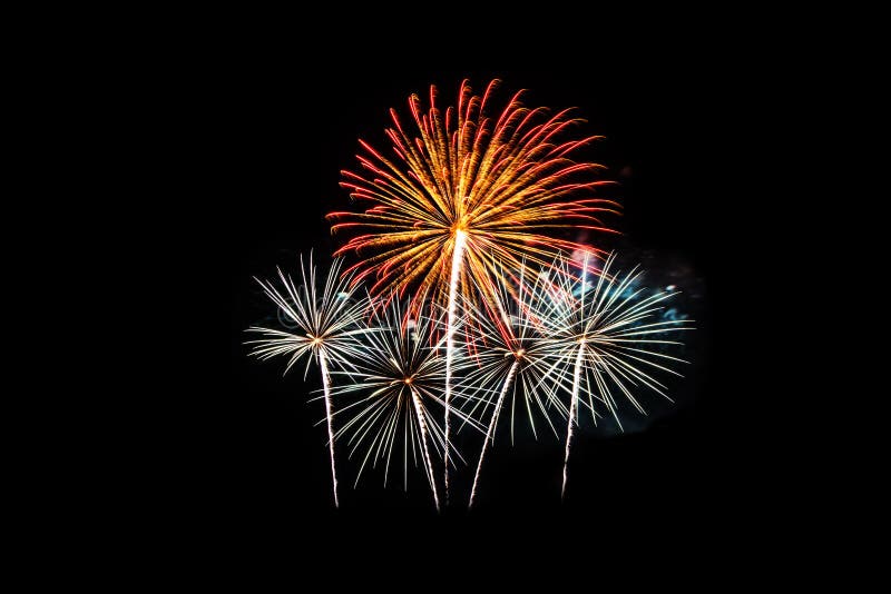 Colorful Fireworks of Various Colors Stock Image - Image of equipment ...