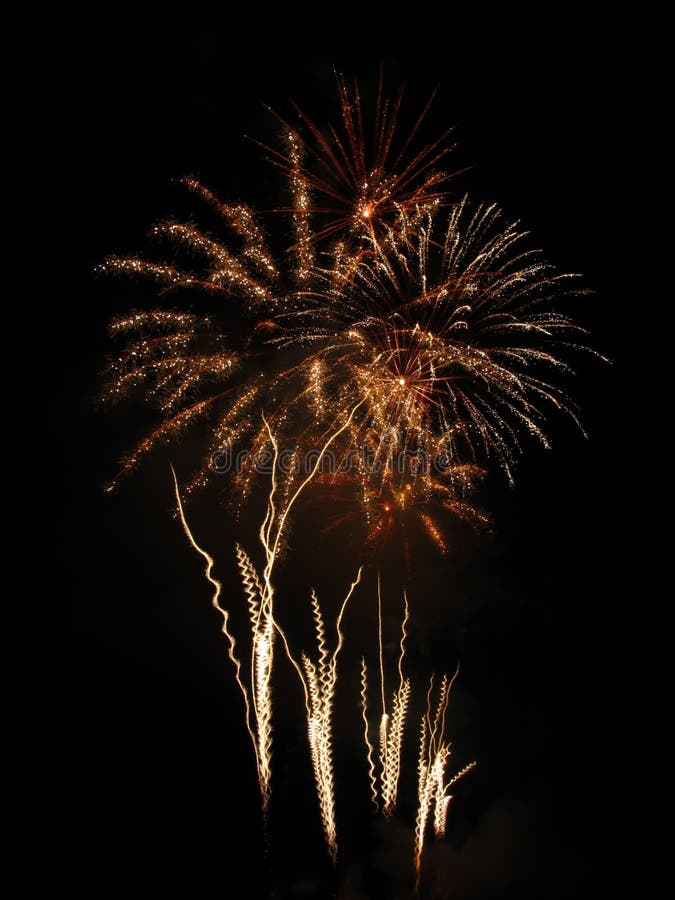 Colorful Fireworks of Various Colors Light Up the Night Sky Stock Photo ...