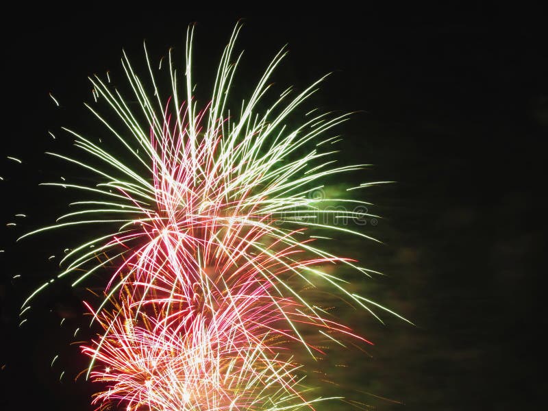 Colorful Fireworks of Various Colors Light Up the Night Sky Stock Image ...