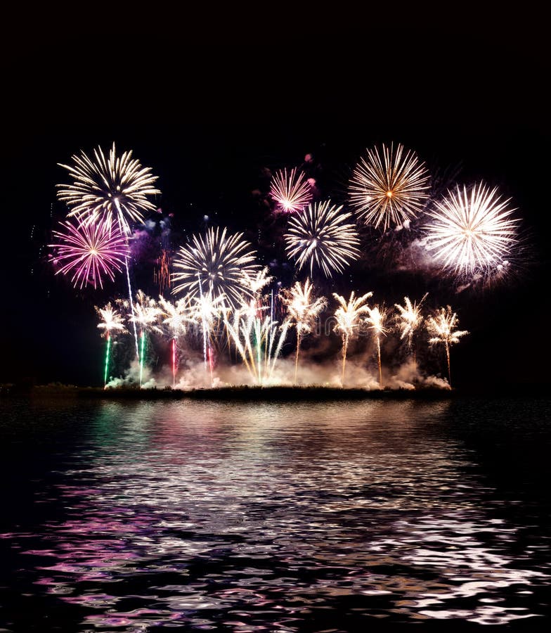 Tropical New Suitable Night Stock Image - Image of holiday, colorful ...