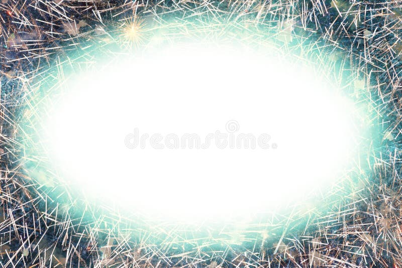 Colorful Fireworks with White Oval Blue Glowing Edges Copy Space Stock ...