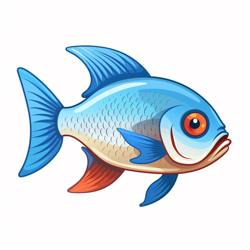 Colorful Fish Drawing for Children S Poster Stock Illustration ...