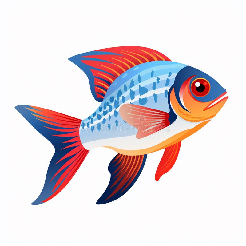 Colorful Fish Drawings Oceanic Inspiration Stock Illustration ...