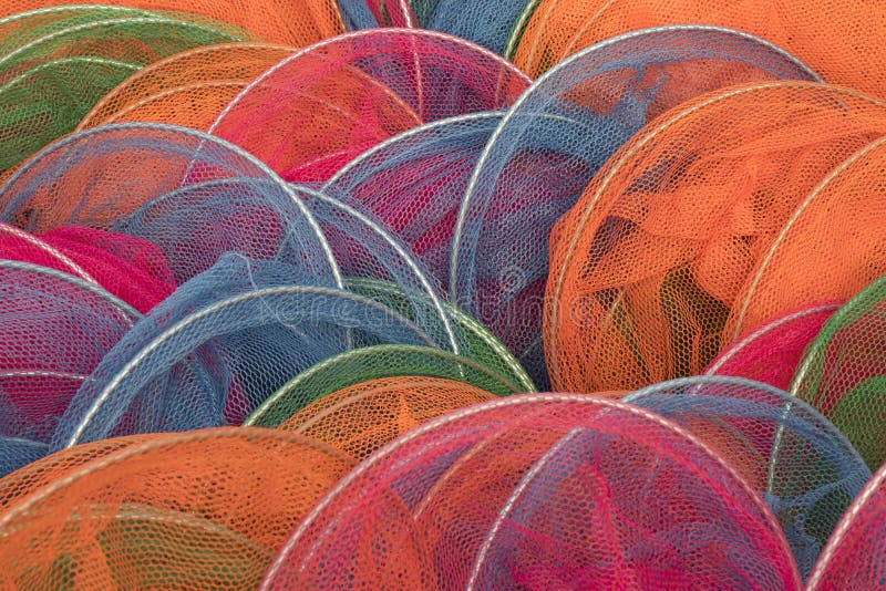 Colorful fish nets stock photo. Image of summer, colorful - 175020616