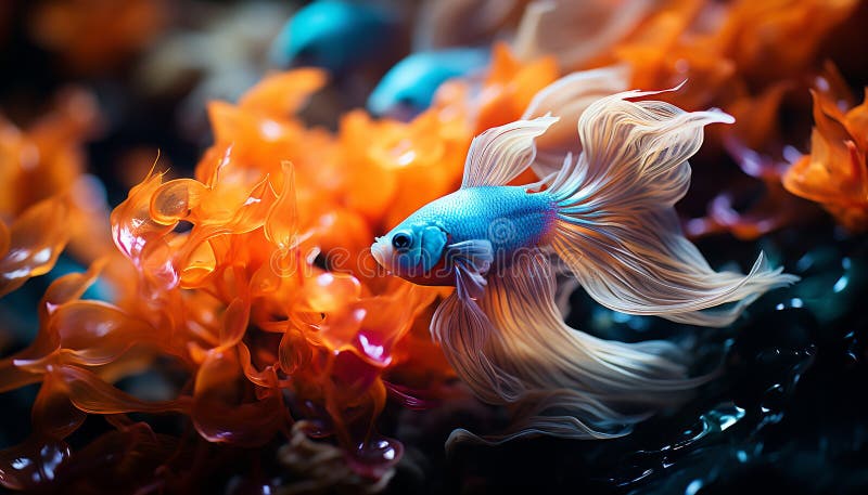Colorful Fish Swim in the Vibrant Underwater Reef Generated by AI Stock ...