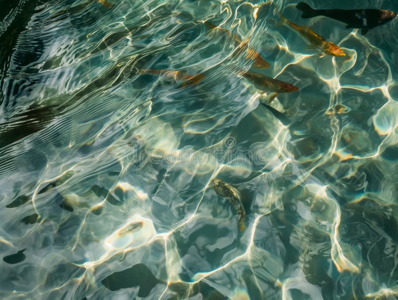 Colorful Fish Swimming in Sunlit Water Stock Image - Image of fish ...