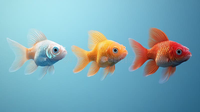Colorful Fish Underwater on Light Blue Background Stock Illustration ...