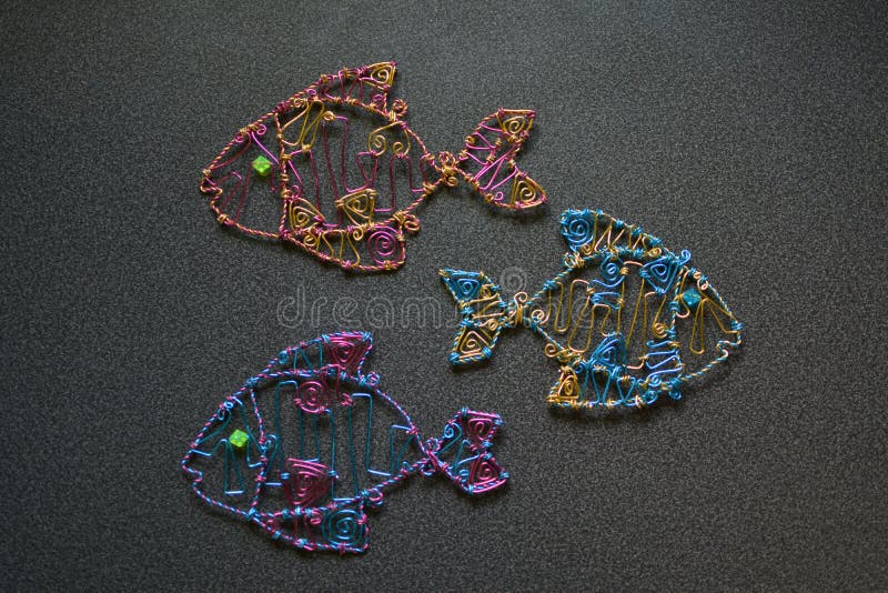 Colorful fish wire stock photo. Image of blue, diamond - 135462192