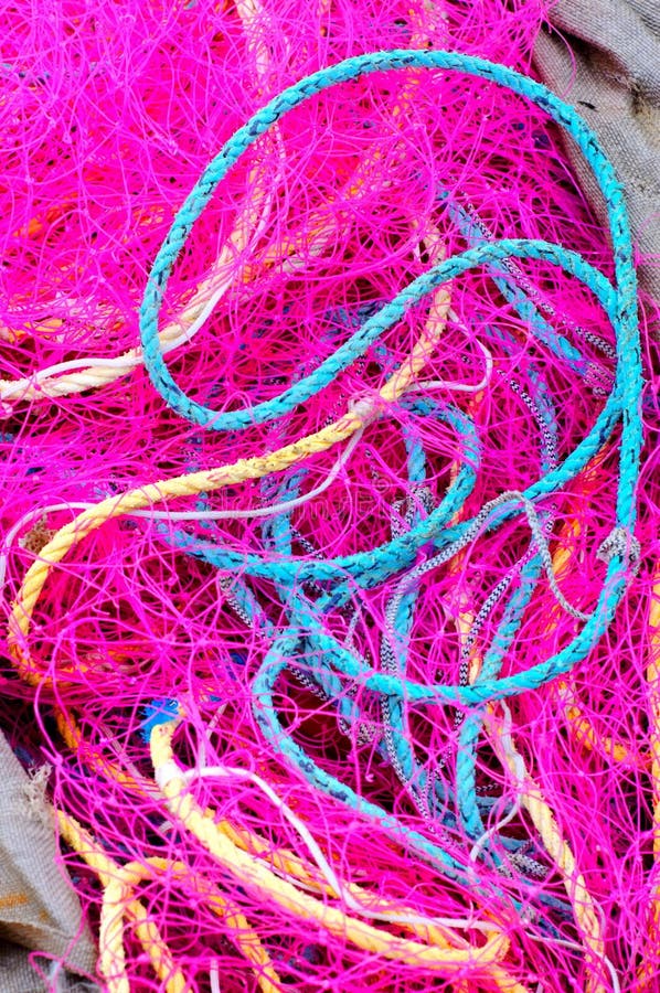 Colorful fishing net stock image. Image of entangle, lashing - 8305725