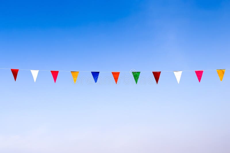 Colorful Flags Paper in Triangle Shape Seamless Patterns Hang on White ...