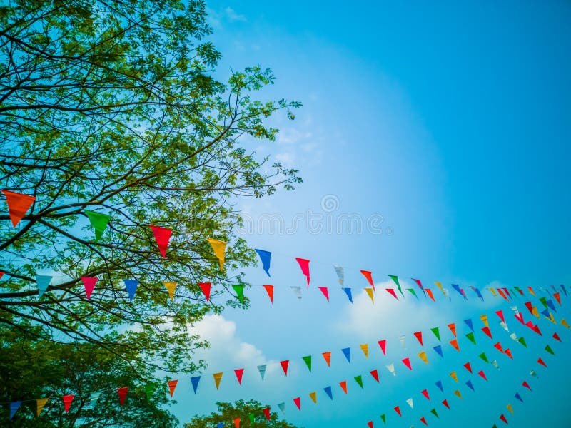 Colorful Flags, Colorful Party Decorations, Small Triangular Flags To ...