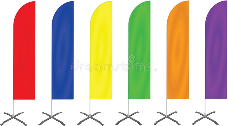 Colorful flags set stock vector. Illustration of message - 107759643