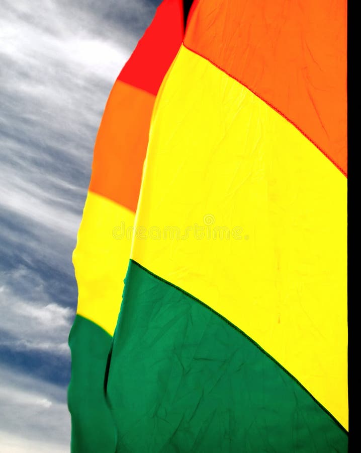 Colorful flags in wind stock photo. Image of bright, beach - 12893940