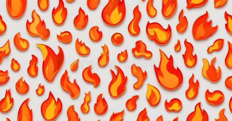 Colorful Flame Pattern on White Background Stock Vector - Illustration ...