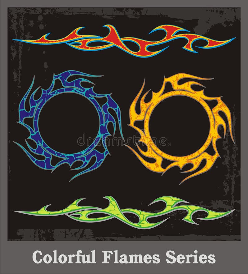 Red Flames Set stock vector. Illustration of clip, shiny - 20165536