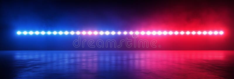 Colorful Flashing Lights Illuminate Dark Space Creating an Atmospheric ...