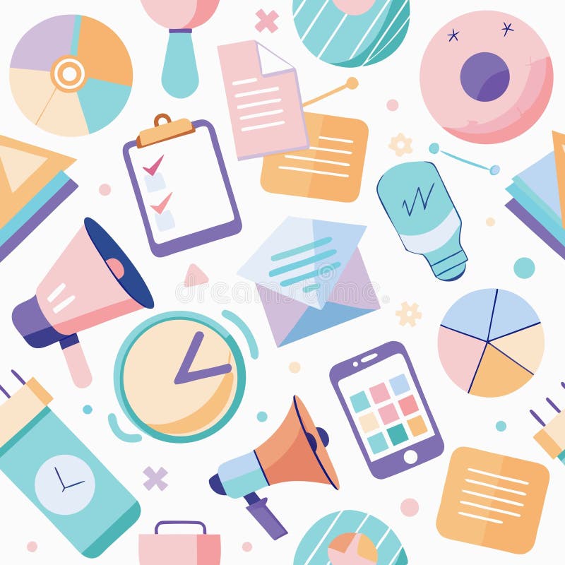 Office Documents Pattern Stock Illustrations – 2,469 Office Documents ...