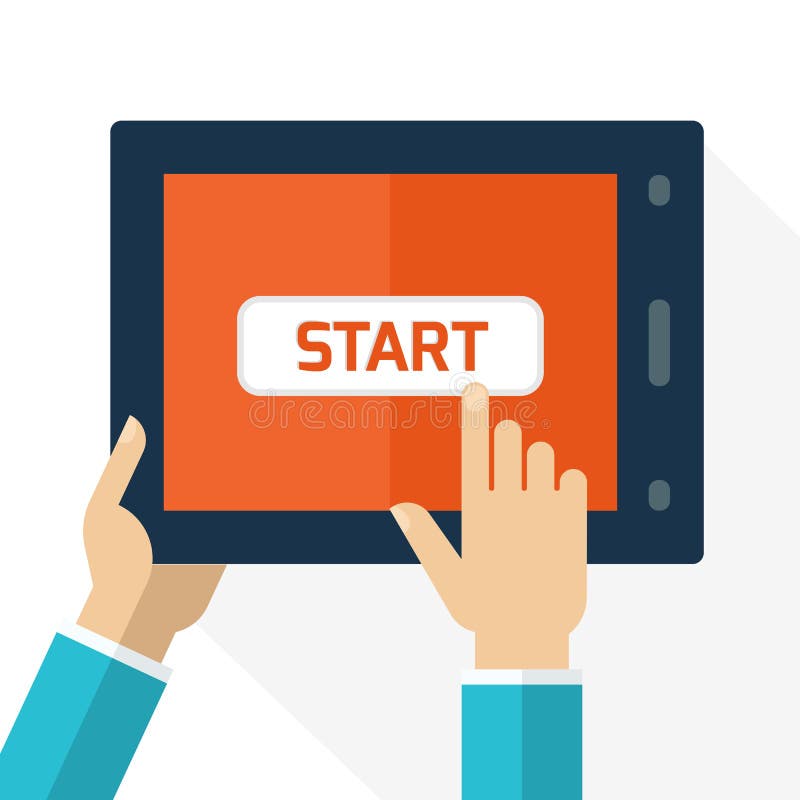 Flat Design Mockup Template for Effective Management Stock Vector ...