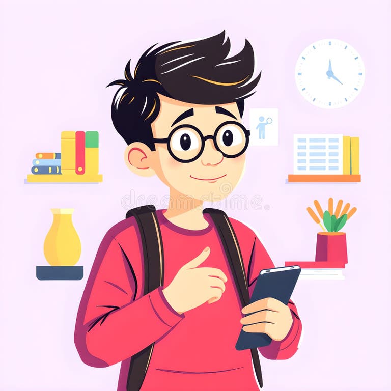 Colorful Flat Vector of daily Routine with ADHD – Visual Timer, Planner ...