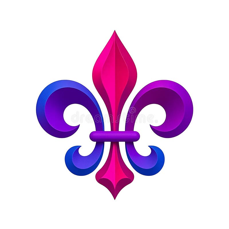 Colorful Fleur-de-lis Emblem – an Elegant Symbol with a Modern Touch ...