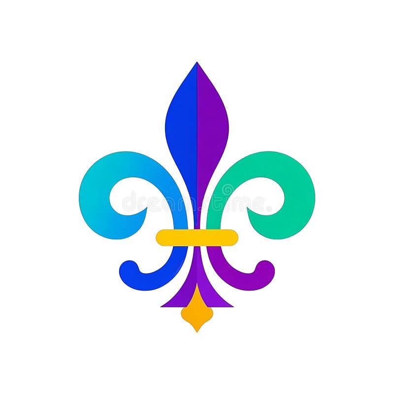 Colorful Fleur-de-lis Emblem – an Elegant Symbol with a Modern Touch ...