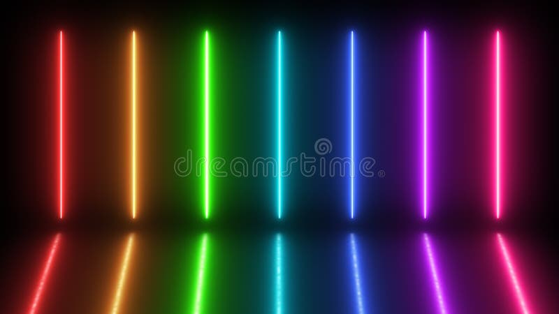 Colorful Flicker Neon Light Technology VJ Loop Dancing Stage Background ...