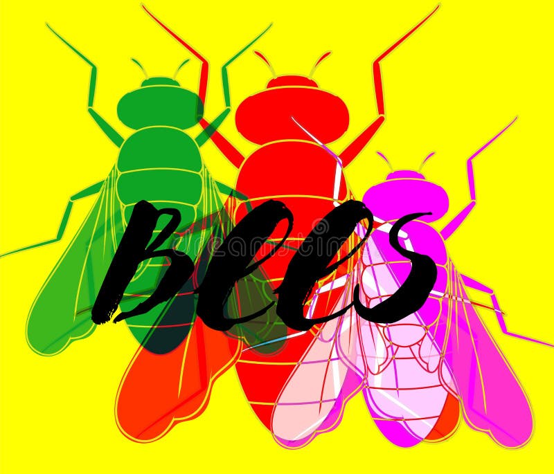 Colorful Flies Background stock vector. Illustration of contagious ...