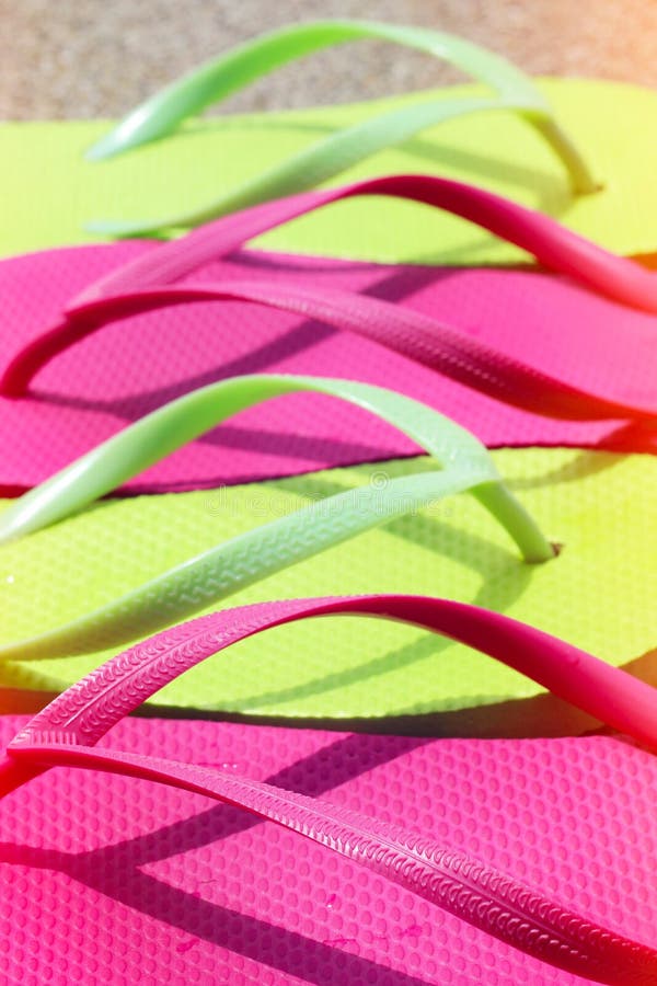 Colorful flip flops stock photo. Image of relax, ornament - 32205950