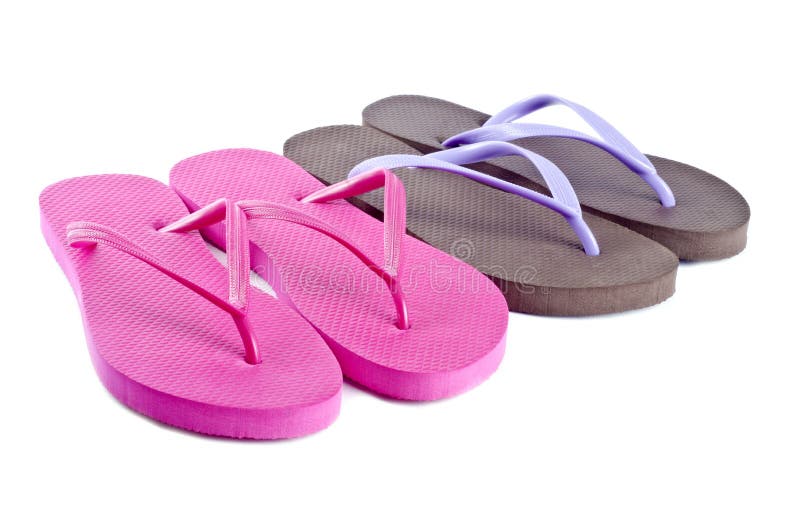 Colorful Flip-flop Sandles on a Clothesline Stock Image - Image of cute ...
