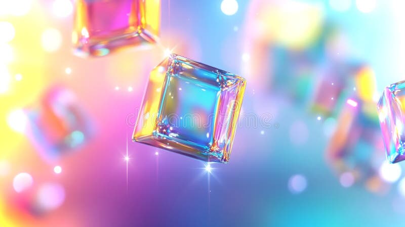 Colorful Floating Crystals Create a Mesmerizing Effect in Vibrant ...