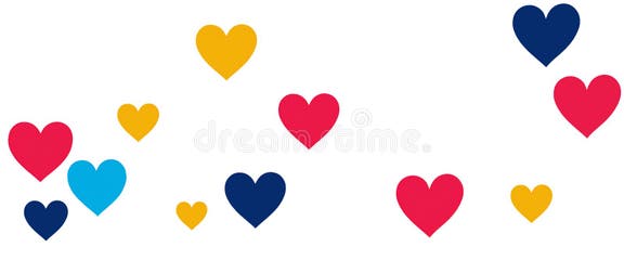 Colorful floating hearts stock illustration. Illustration of valentine ...