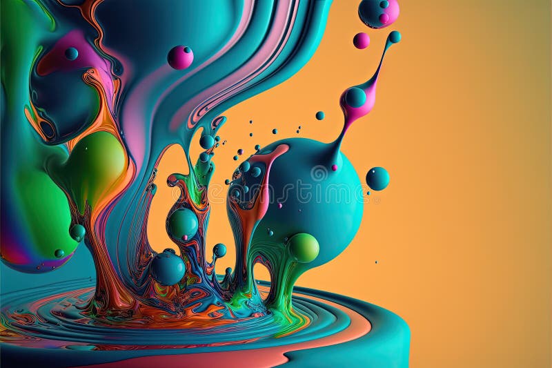 Colorful Floating Liquid Abstract Background, Ultra Realistic ...