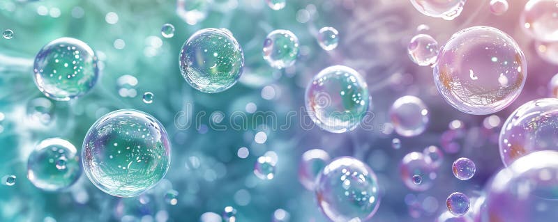 Colorful Floating Spheres on a Dreamy Abstract Background Stock Photo ...